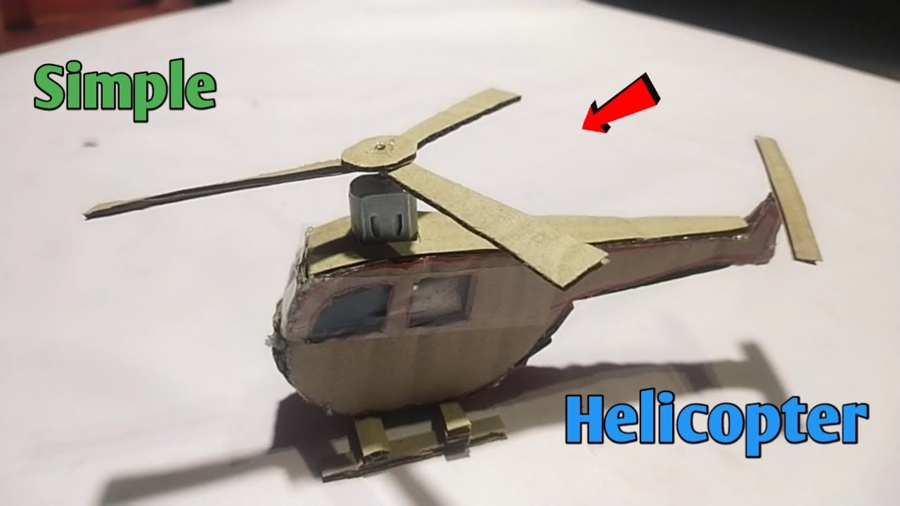 Very simple Cardboard Helicopter | 8th Class Science Project | 100% ...