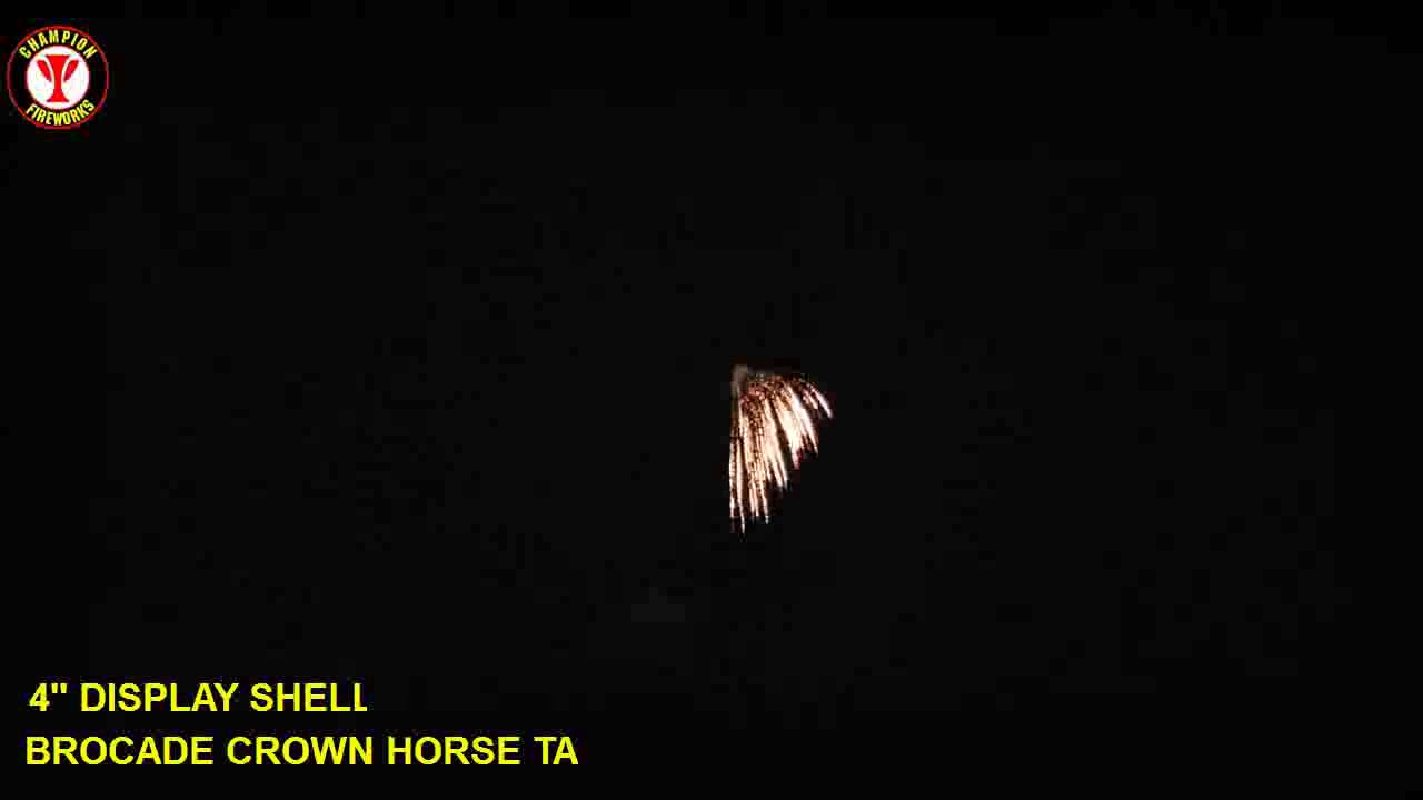4 inch shell fireworks: Brocade crown horse tail - YouTube