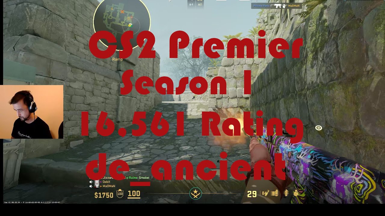 CS2 Premier Matchmaking - Season 1 - 16,561 Rating - de_ancient - YouTube