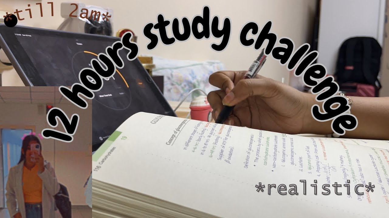 12 hours study challenge 😭🙏📚 - YouTube