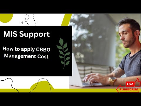 How to Apply CBBO Management Cost - YouTube