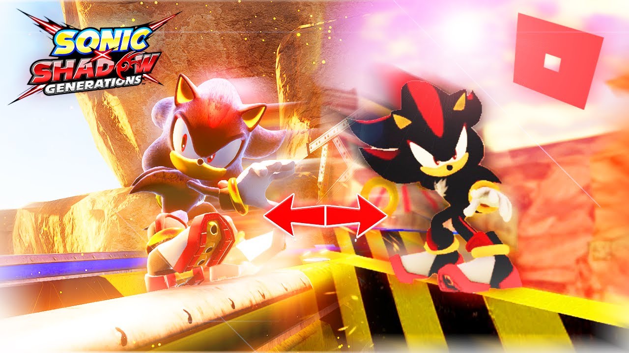 Sonic X Shadow Generations VS Roblox! (Sonic Rebooted - Rail Canyon ...