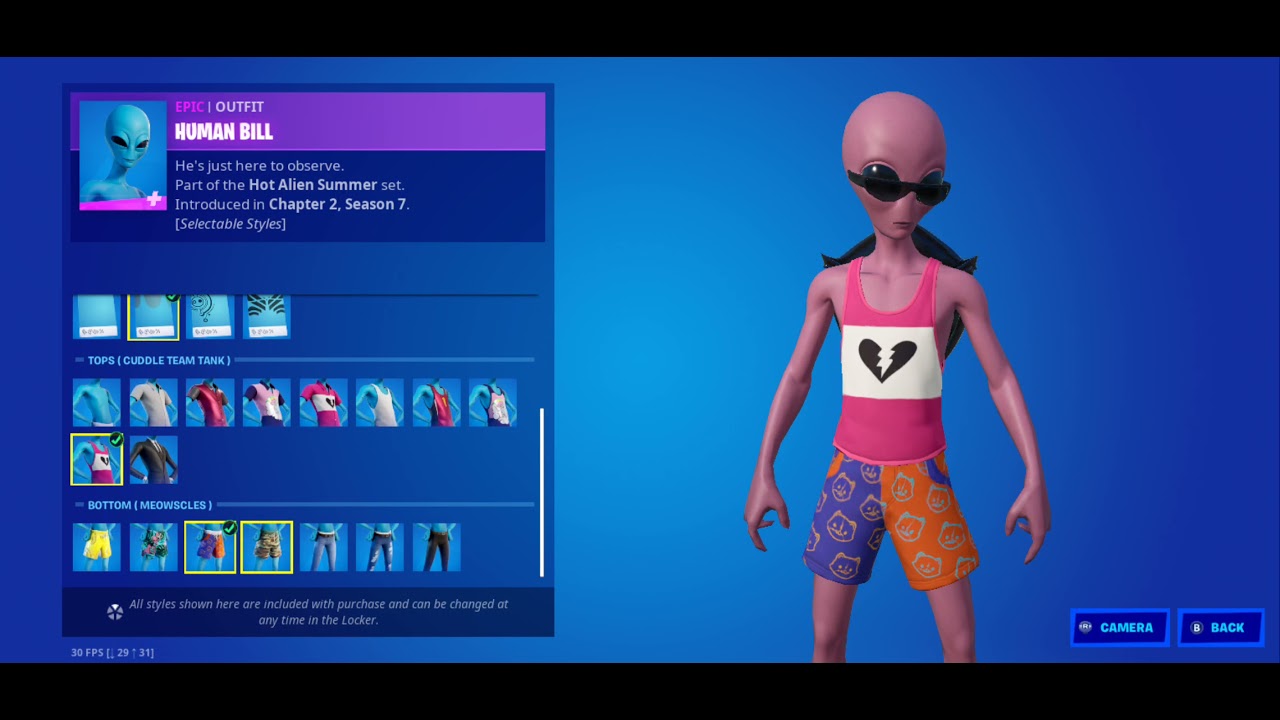 Human Bill Skin Over 4,000 Style Combos - Fortnite (Season 7) - YouTube