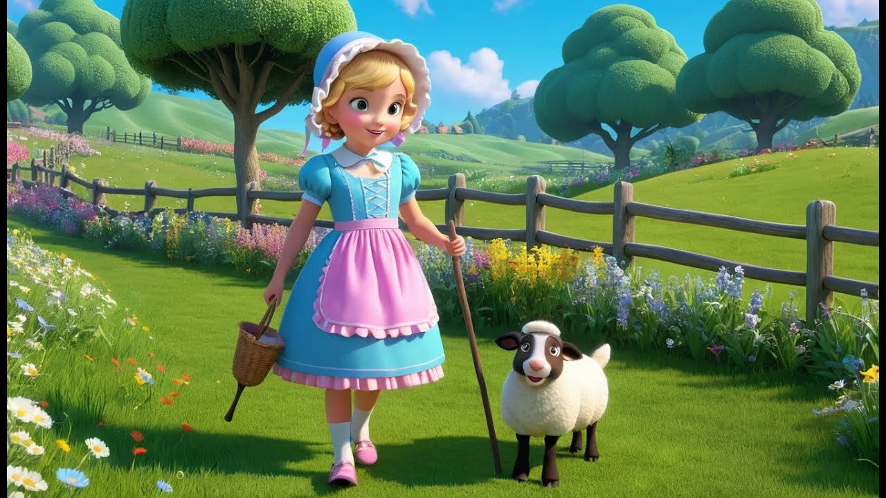 Little Bo Peep Rhyme Song | Popular Nursery Rhyme | Educational Kids ...