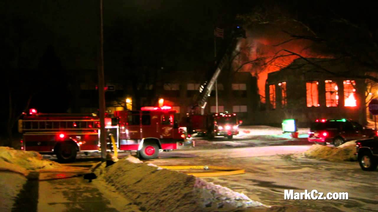 Mitchell School Fire, Racine WI - YouTube