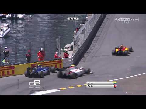 2014 GP2 @ Monaco - Leal Crashes