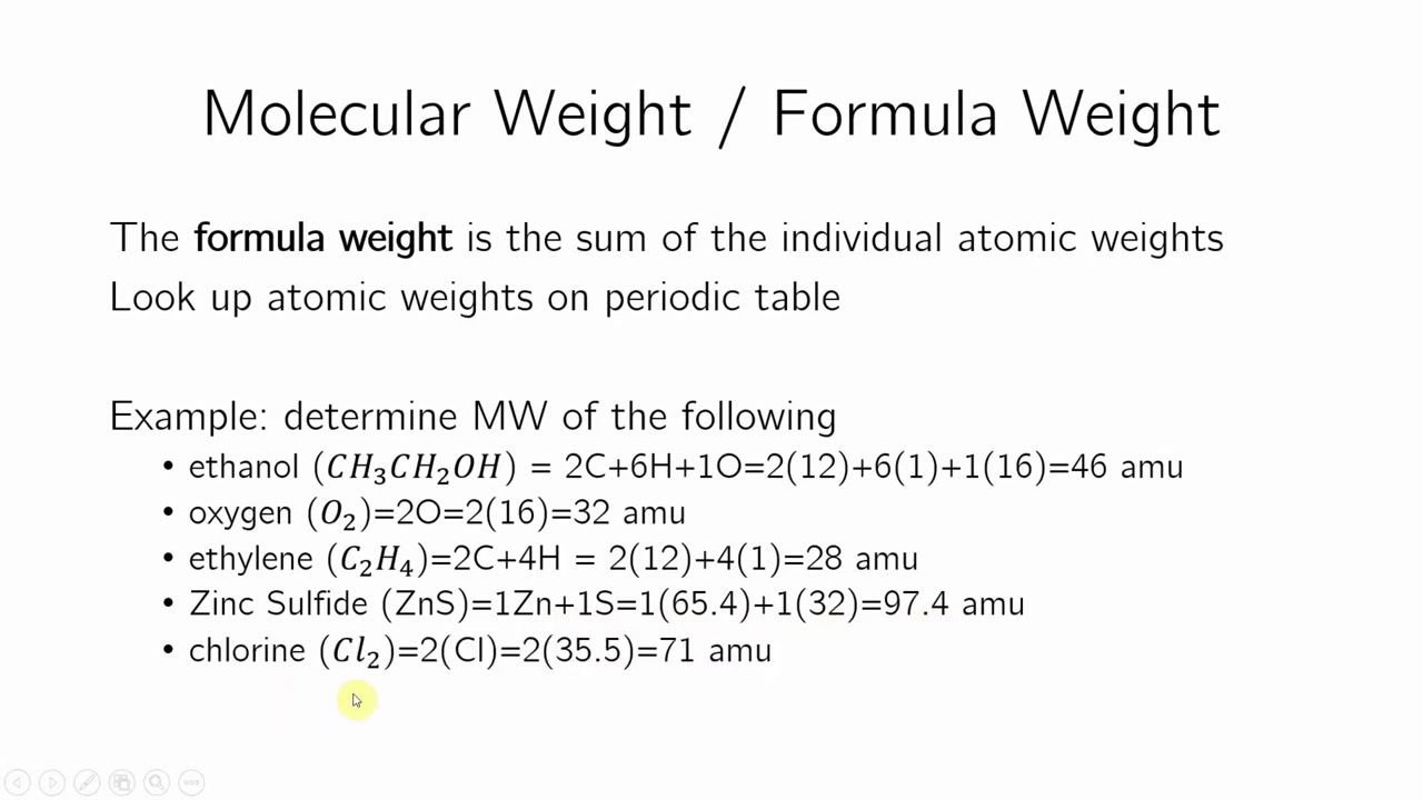OVERVIEW OF ATOMS: How to Obtain Molecular Formulas from Empirical ...
