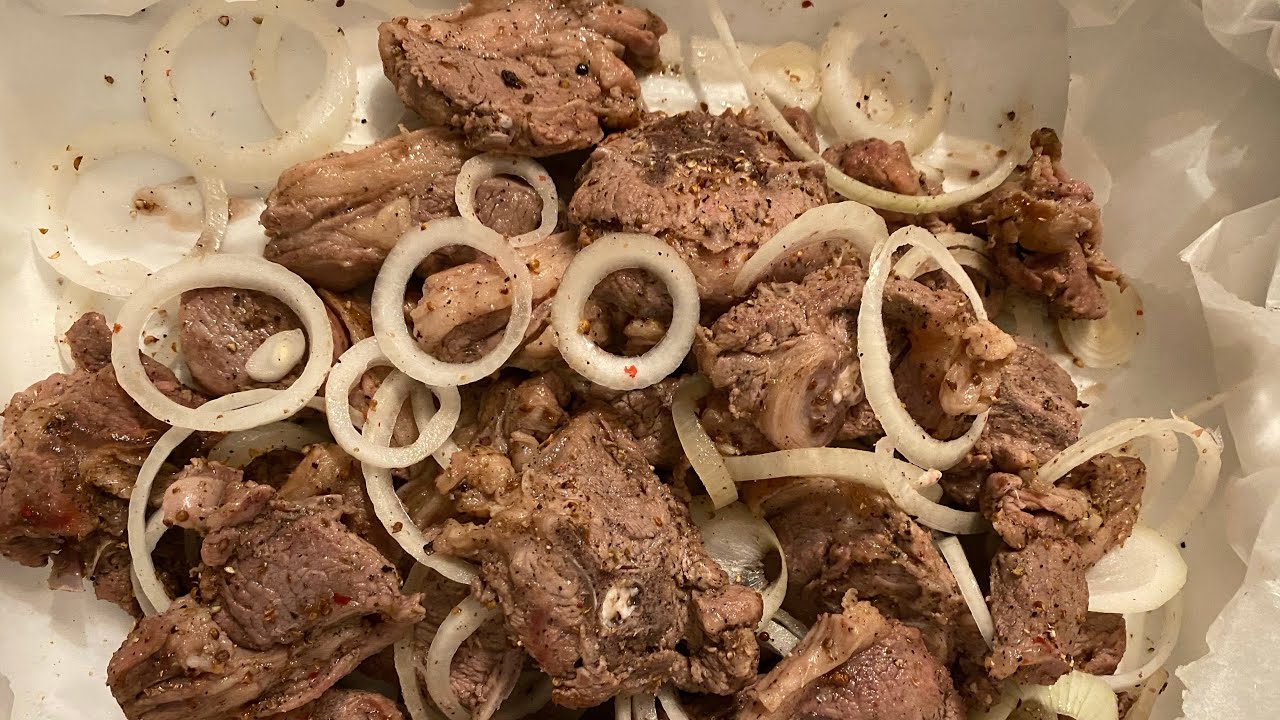 Recette dibi maison rapide (viande braisée Sénégal) - YouTube