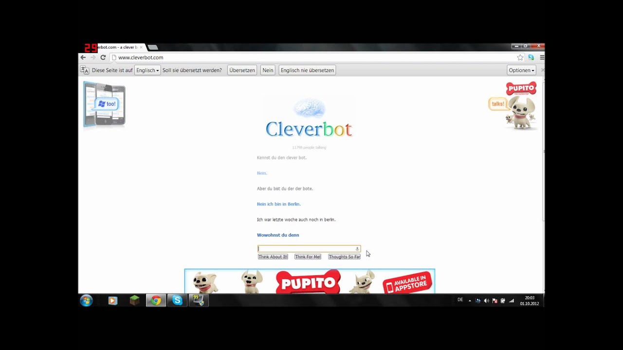 Let's Talk with Cleverbot #01 [2/2] - YouTube