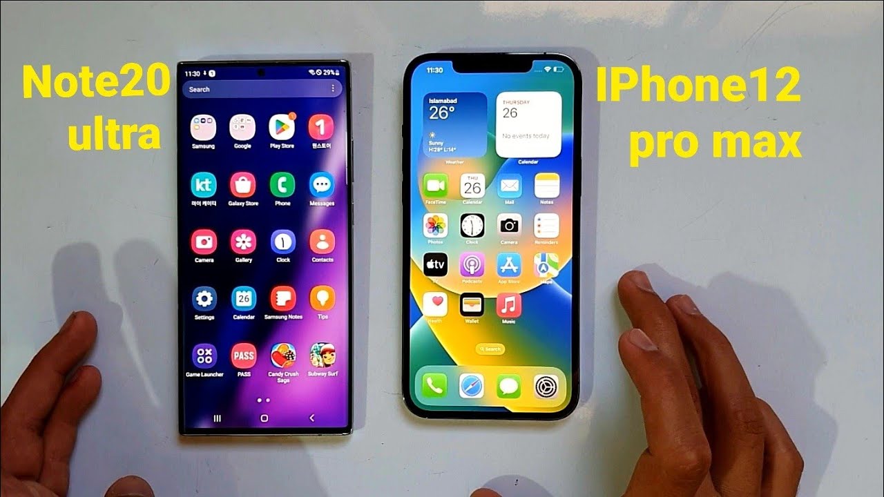 IPhone 12 pro max vs Samsung galaxy note 20 ultra speed test - YouTube