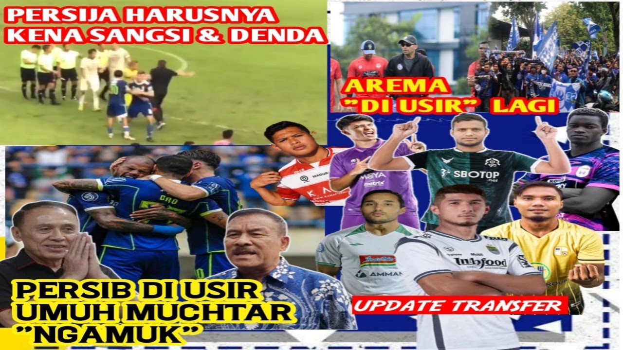 PERSIB DI USIR, UMUH MUHTAR PROTES 🔥PERSIJA HARUSNYA DI DENDA 😱AREMA DI ...