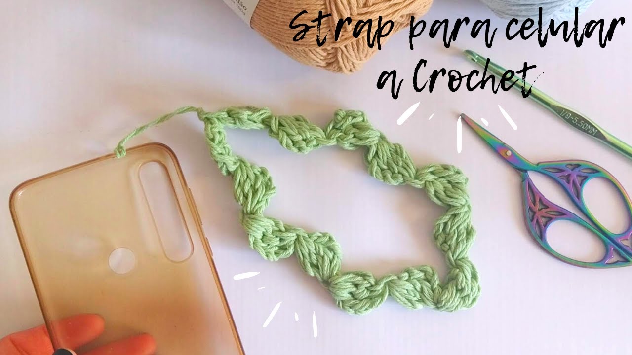Strap fácil para celular a crochet - Crochet Strap - YouTube