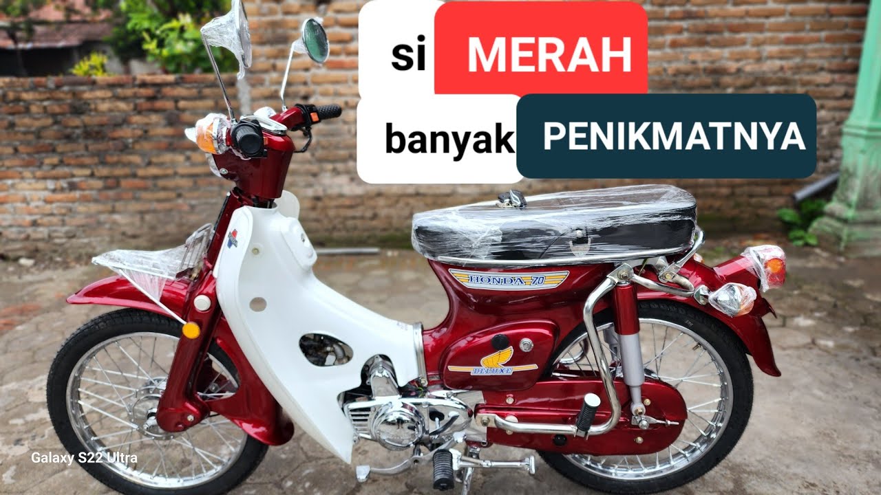 honda c70 merah tahun 1982 - YouTube