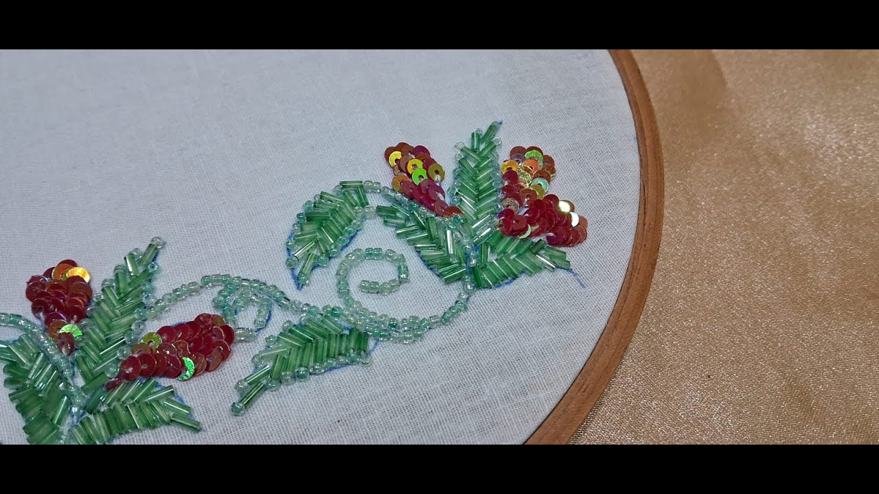 Zardosi hand embroidery design | Zardosi design tutorial for beginners ...