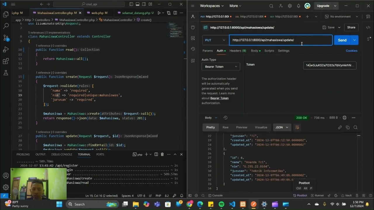 Membuat CRUD-API dengan Laravel-Sanctum - YouTube