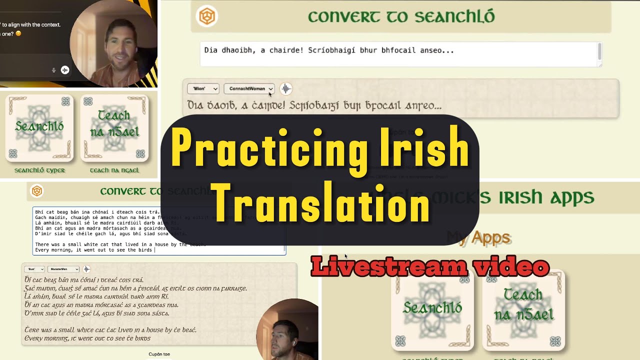 Translating Irish in Seanchló Script with GPT & my own custom tools 🇮🇪 ...