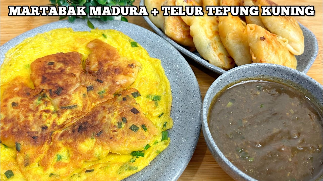 RESEP MARTABAK MADURA YANG ENAK BANGET + TEPUNG KUNINGNYA - YouTube