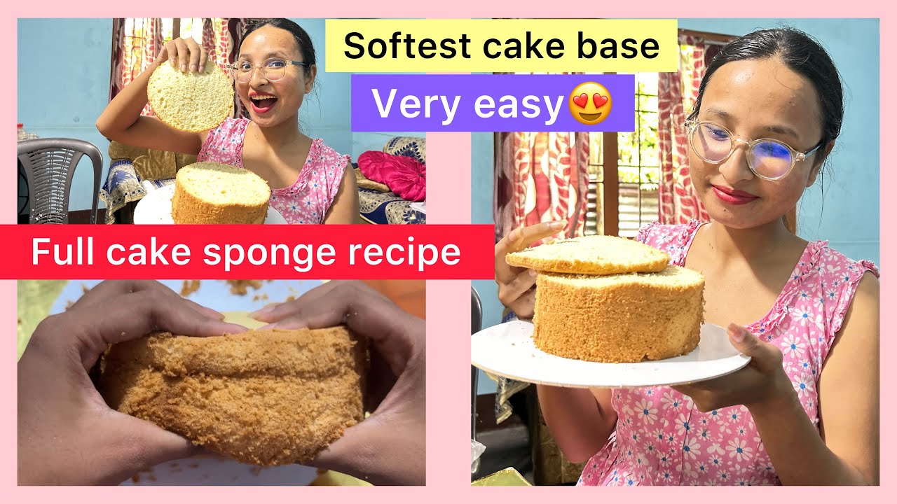 How to make sponge cake?? || cake base recipe || vanilla sponge || easy ...