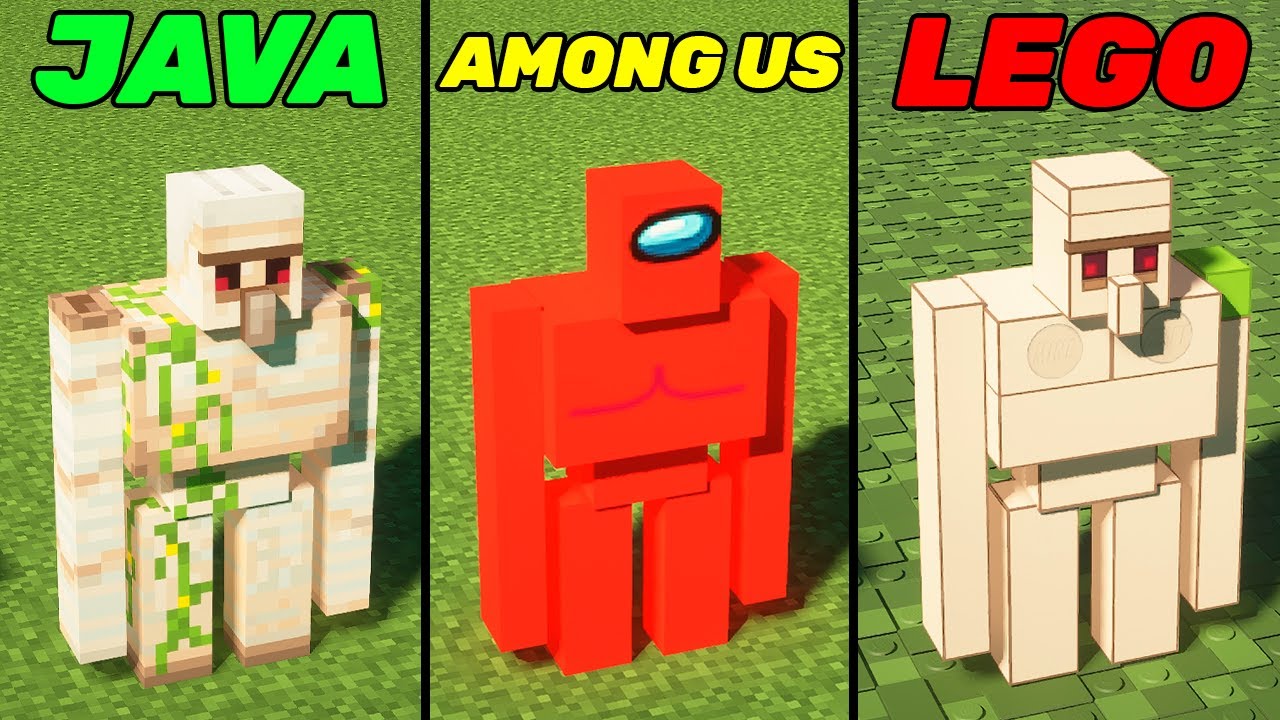 java vs among us vs lego - YouTube