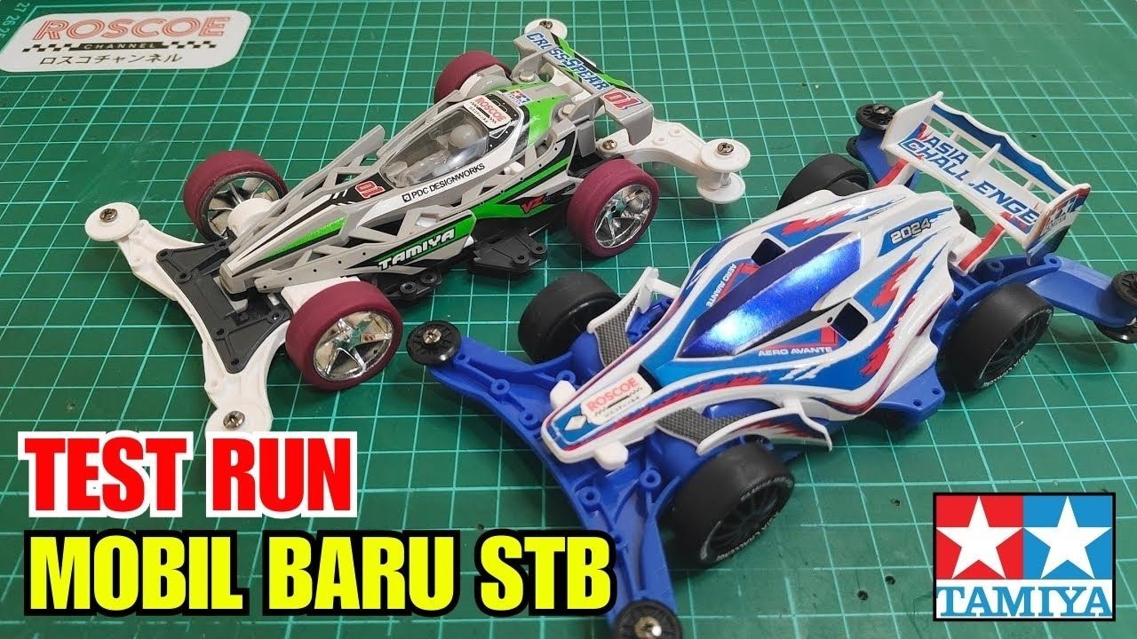 TEST RUN MOBIL BARU STB - BOX STOCK TEST RUN - Tamiya Mini 4WD - YouTube