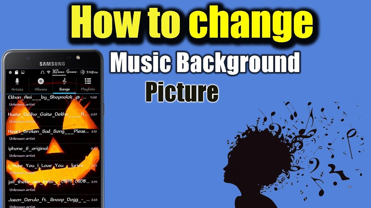 how to change music background picture - YouTube