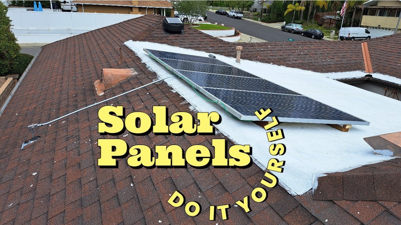 DIY Solar Panel Install - Quick Cheap Rack - YouTube