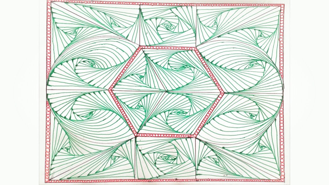 How to draw a Complex Zentangle Paradox / Zentangle Pattern for ...