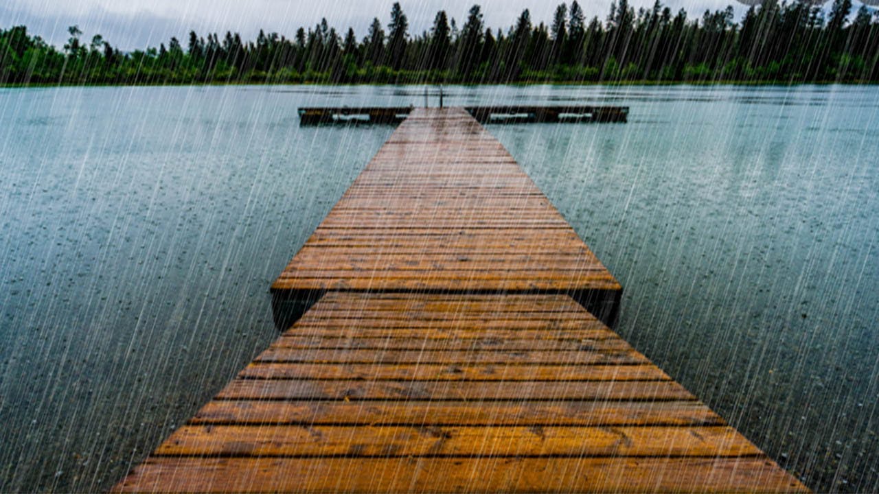 Sleep Instantly with Relaxing Rain On Lake | Rainstorm Sounds for Sleep ...