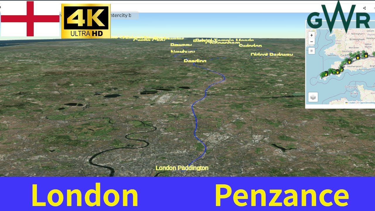 Simulate a Great Western Railway journey from London to Penzance with ...