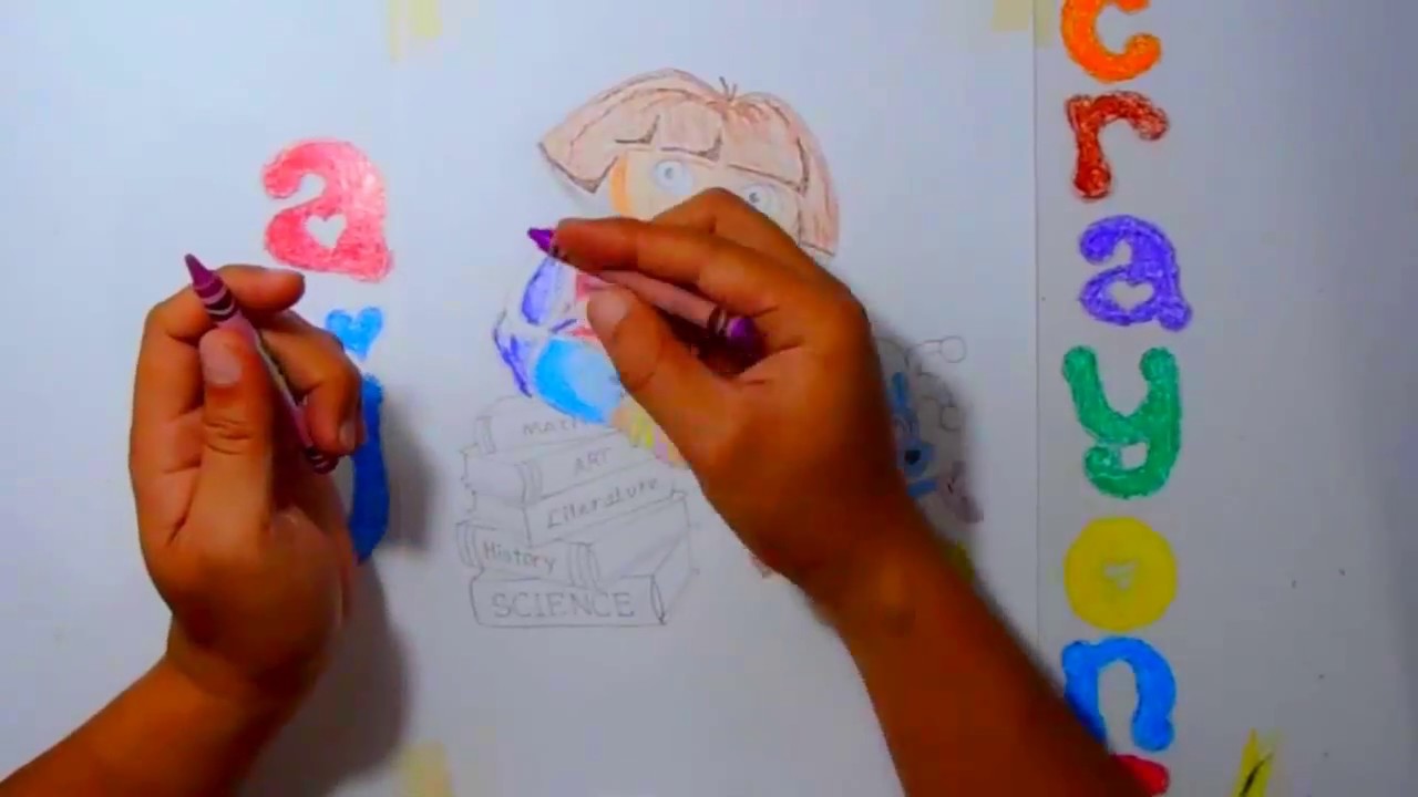 Dora the Explorer and Boots Study Time - Drawing and Coloring for Kids ...