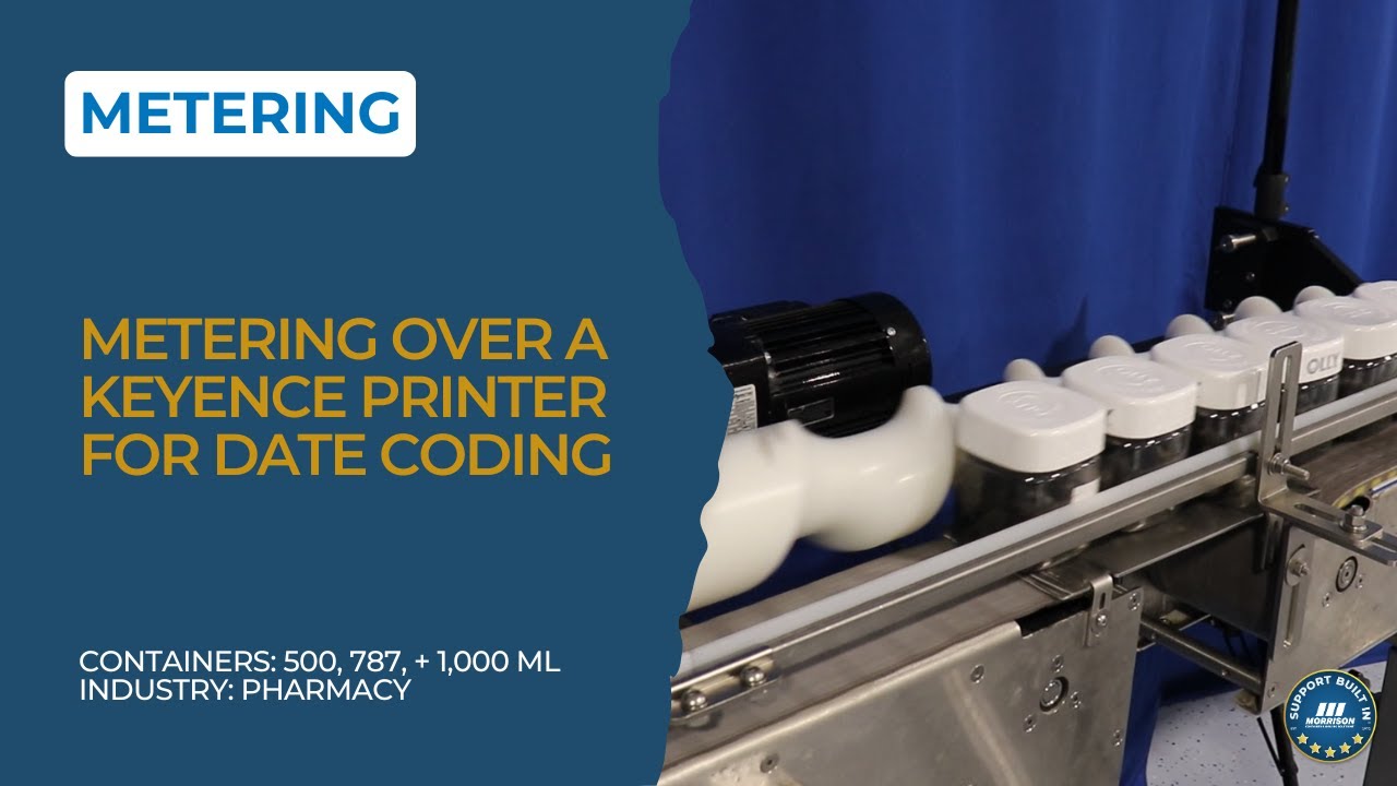 Metering Over a Keyence Printer for Date Coding - YouTube