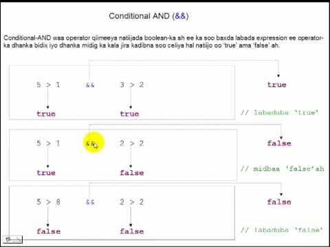Java Conditional Operators in Somali (part 1) - YouTube