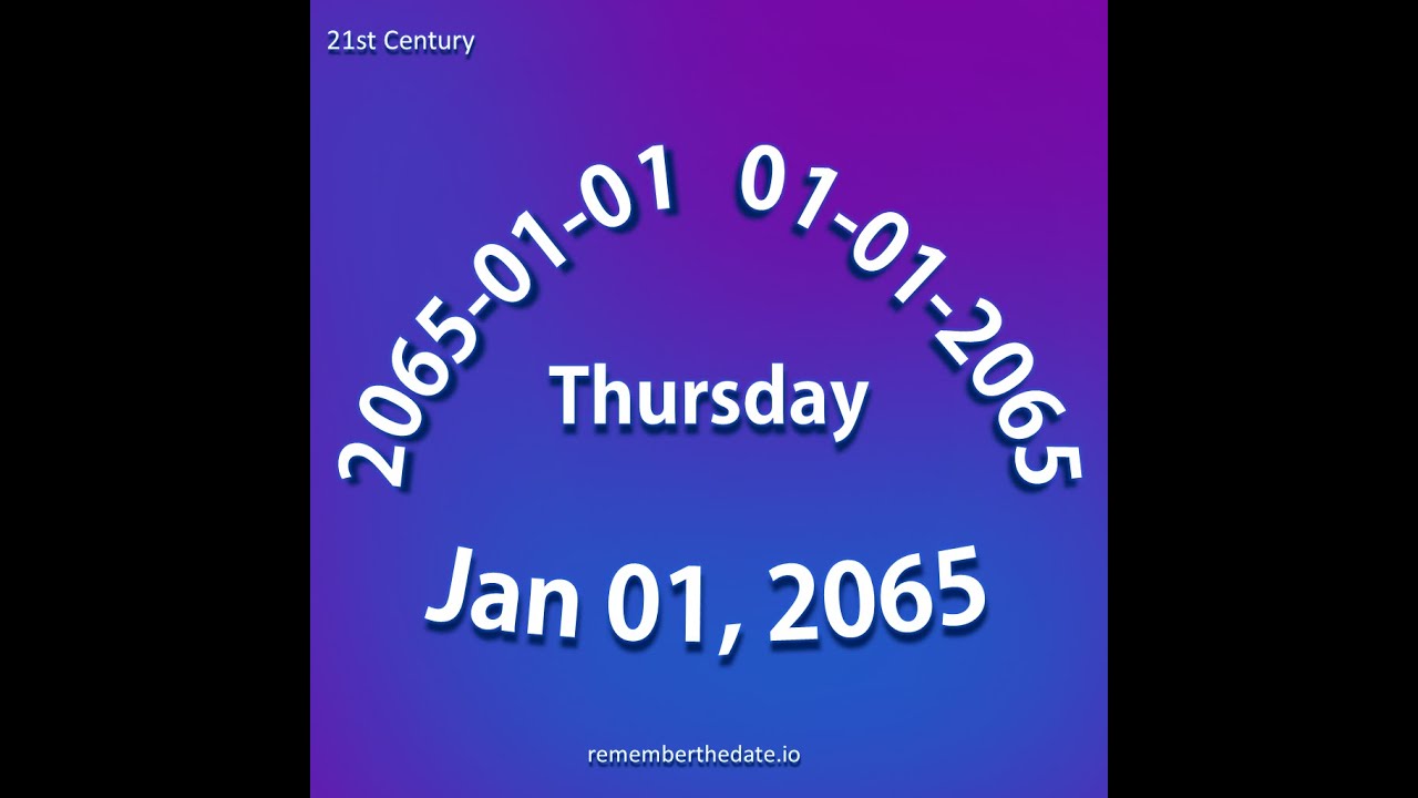 Remember The Date - 21st Century : Year 2065 - YouTube