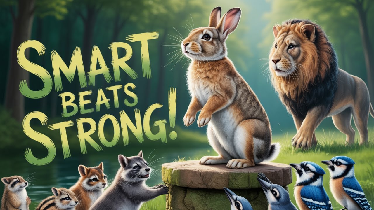 “The Clever Rabbit Who Outsmarted a Fierce Lion 🦁 || Indian Folktale ...