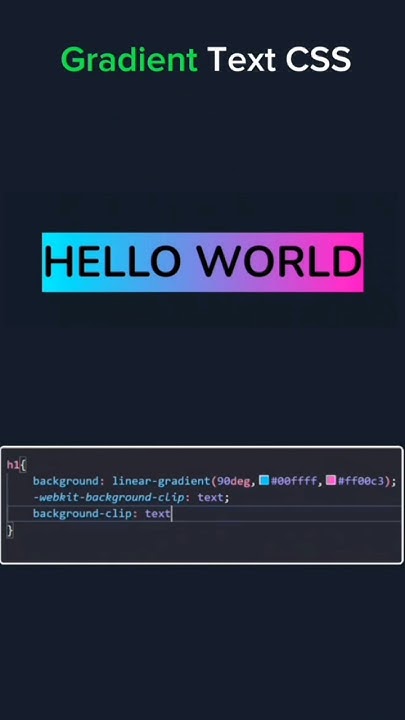 Gradient Text css #css #webdesign - YouTube