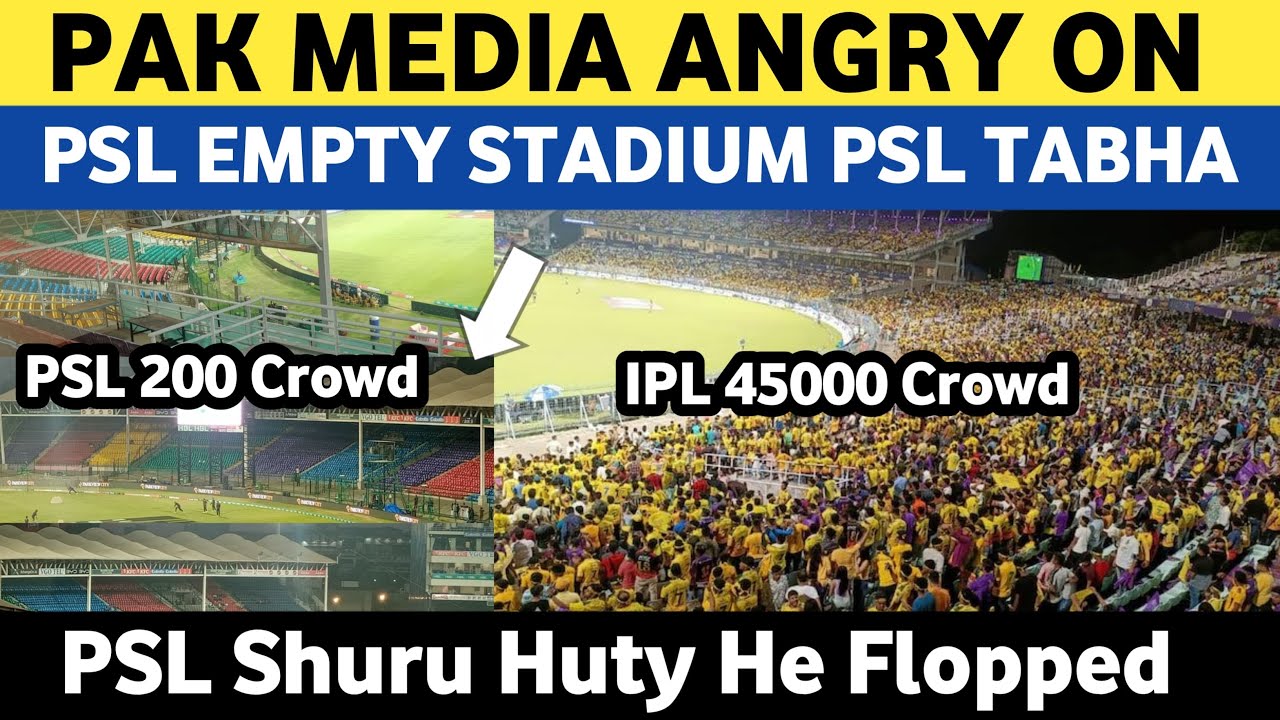 Pak Media Crying EMPTY Stadium In Karachi During PSL 10 Matches | - YouTube
