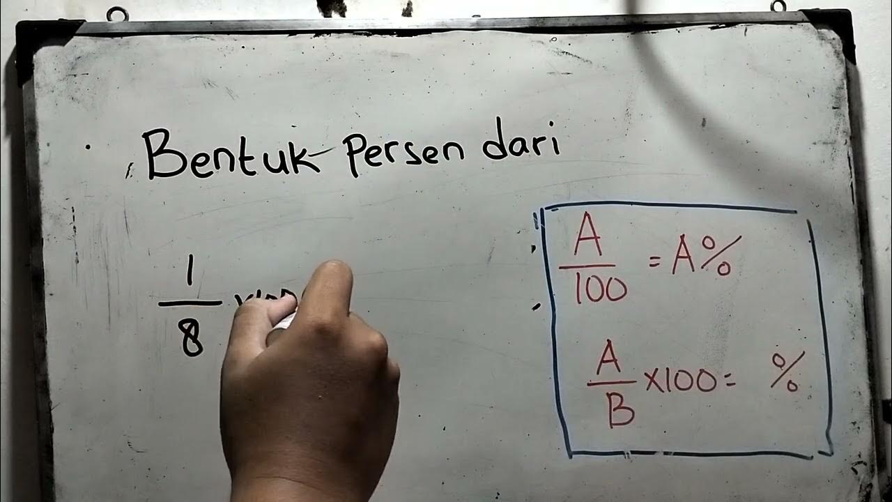 bentuk persen dari 1/8 adalah | 1 per 8 diubah ke persen - YouTube