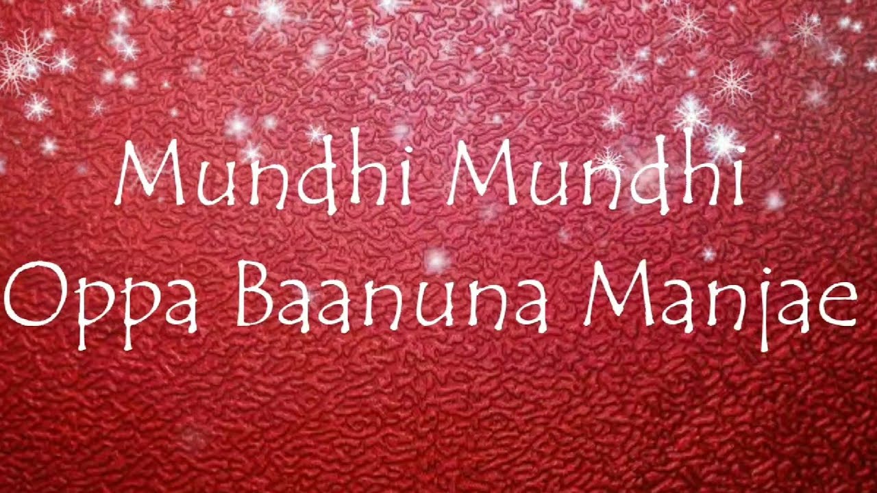 MUNDHI MUNDHI OPPA BADAGA SONG. - YouTube