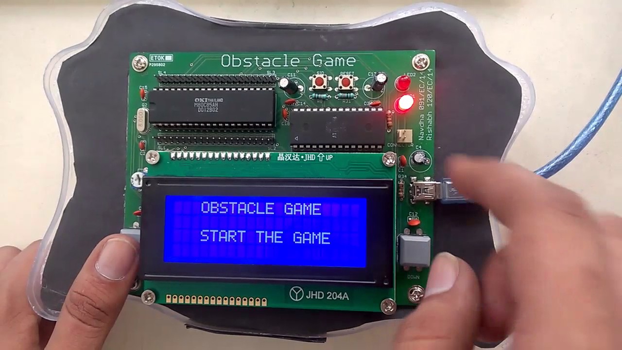 8085 Microprocessor Based LCD Obstacle Game - YouTube