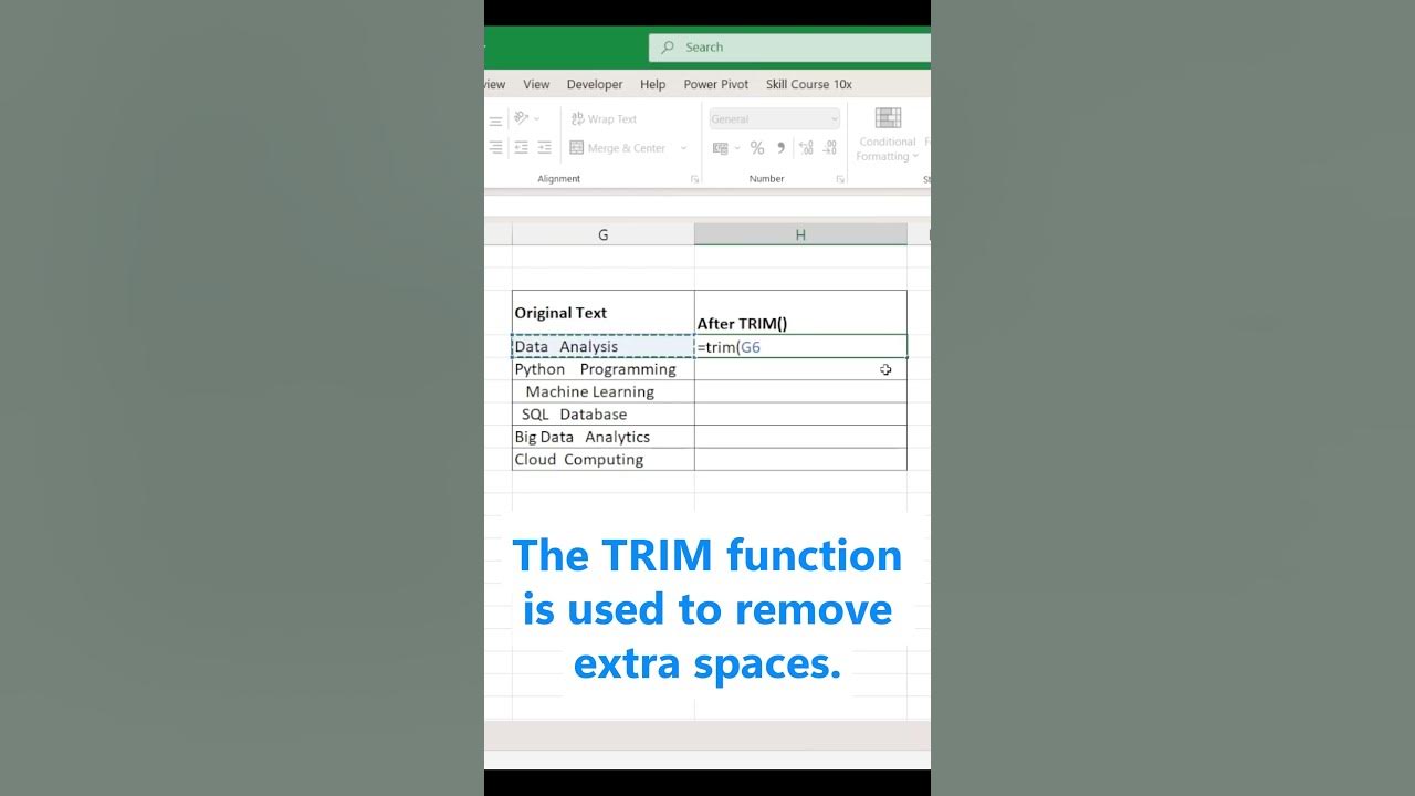 Excel interview question | Remove Extra Spaces Trim() | #excel #exceltutorial #trim #shorts # ...