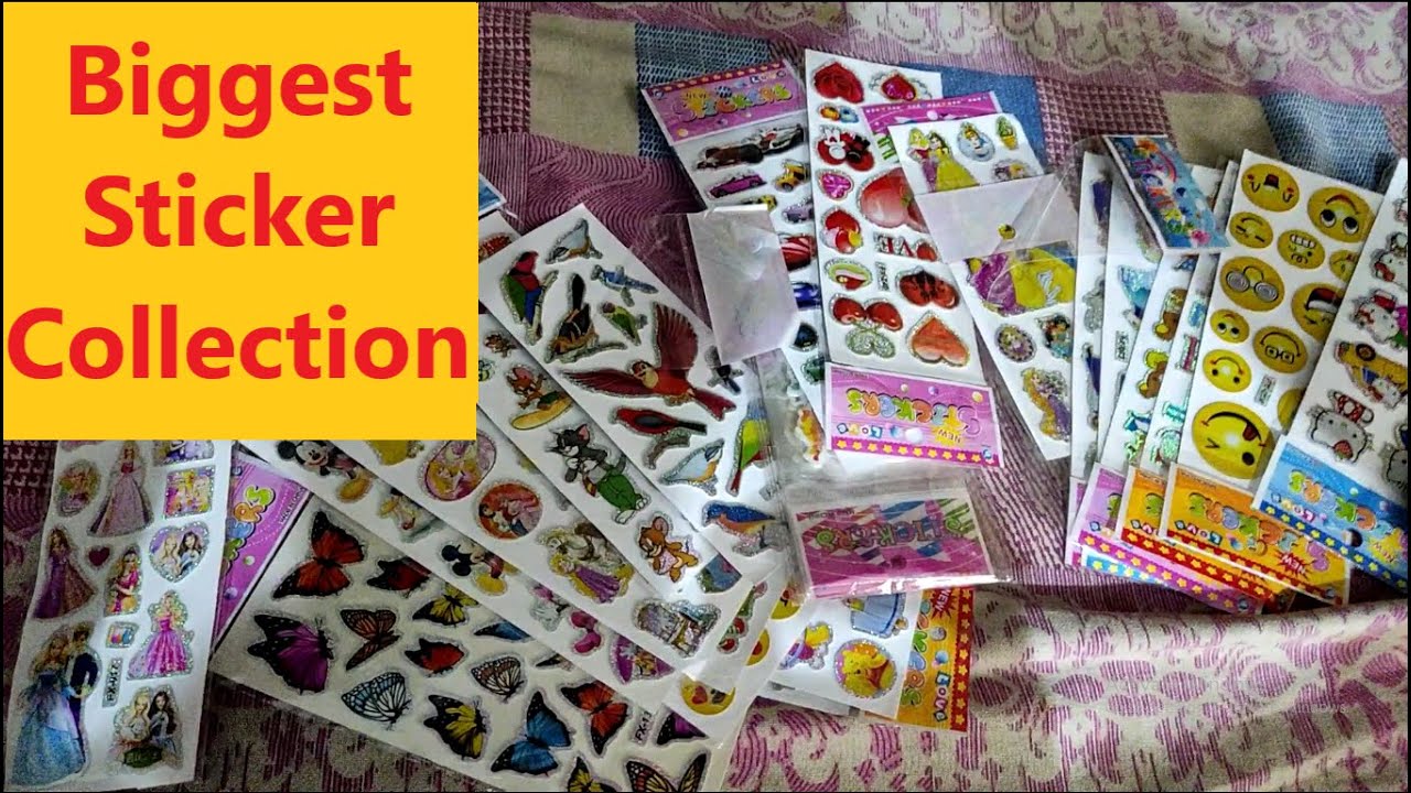 Biggest sticker collection ever - YouTube