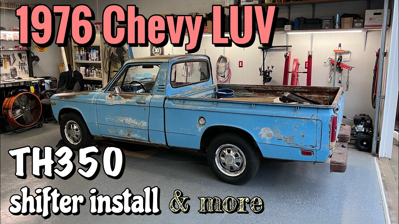B&M 80889 shifter install 1976 Chevy luv - YouTube