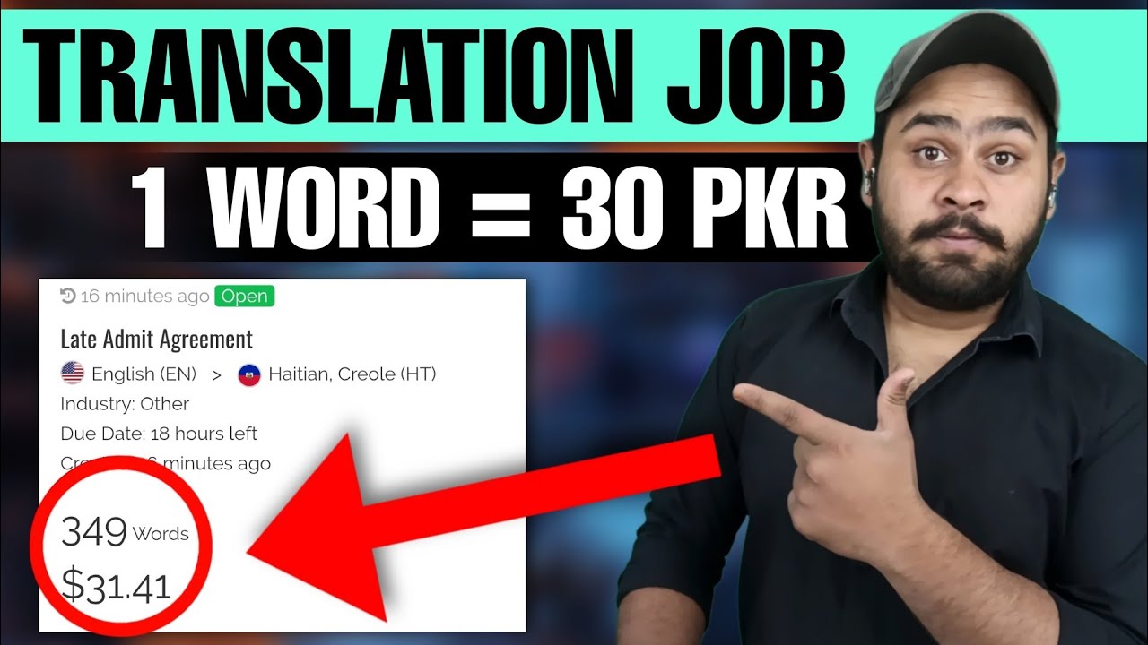 Online Translation Job Work From Home In Pakistan | Earn 31$ For 349 ...