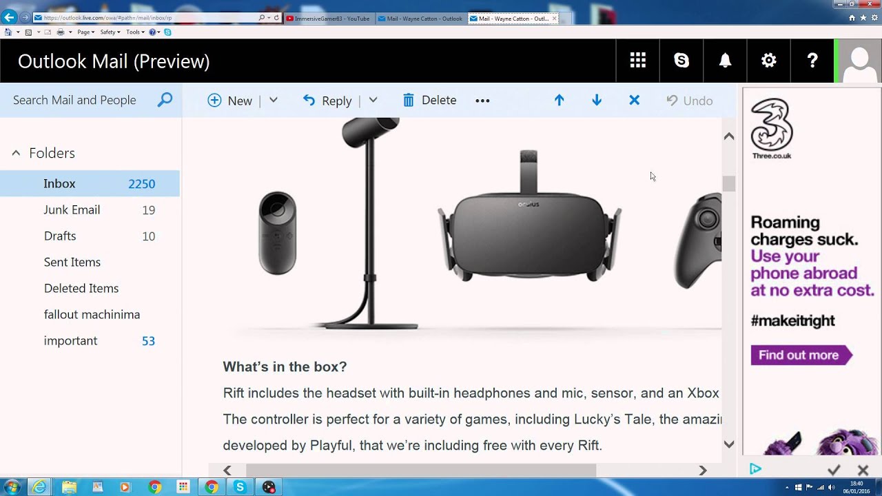 Oculus Rift CV1 Pre-Order - YouTube