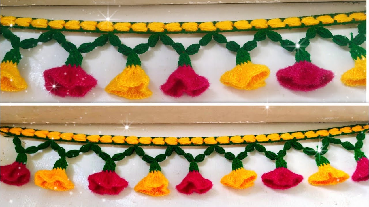 Wow!! very beautiful toran/Crochet easy and beautiful toran#Wowcreation ...
