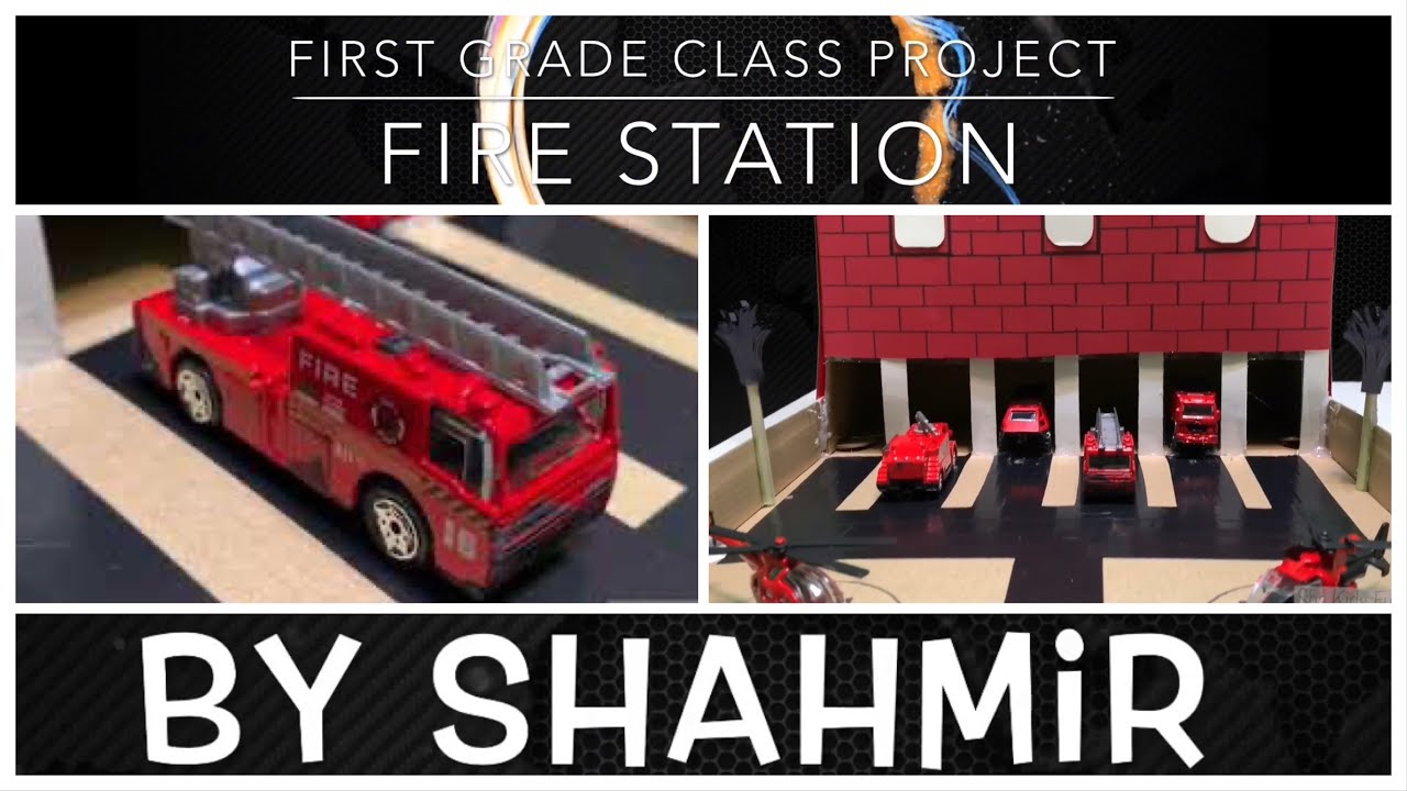 How to make a Fire Station | Project for Elementary School Kids | Sha ...