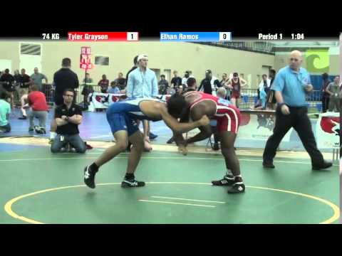 74 KG Tyler Grayson vs Ethan Ramos - YouTube