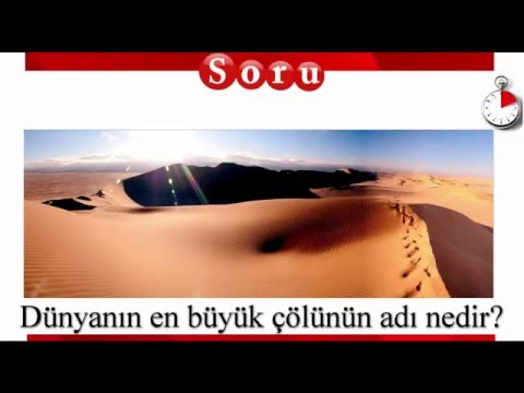Dünyanın en büyük çölünün adı nedir?