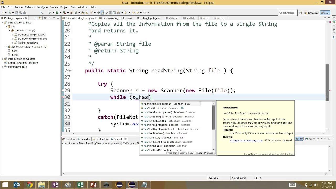 Reading From Text Files (Java) - Using Methods - YouTube