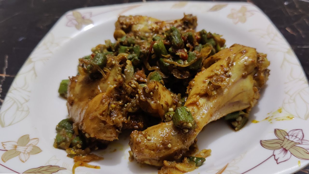 Flavorful Bhindi Chicken Recipe The Perfect Blend of Chicken and Okra ...